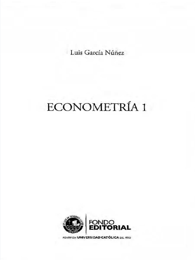 Econometria I Luis Garcia PUCP | PDF