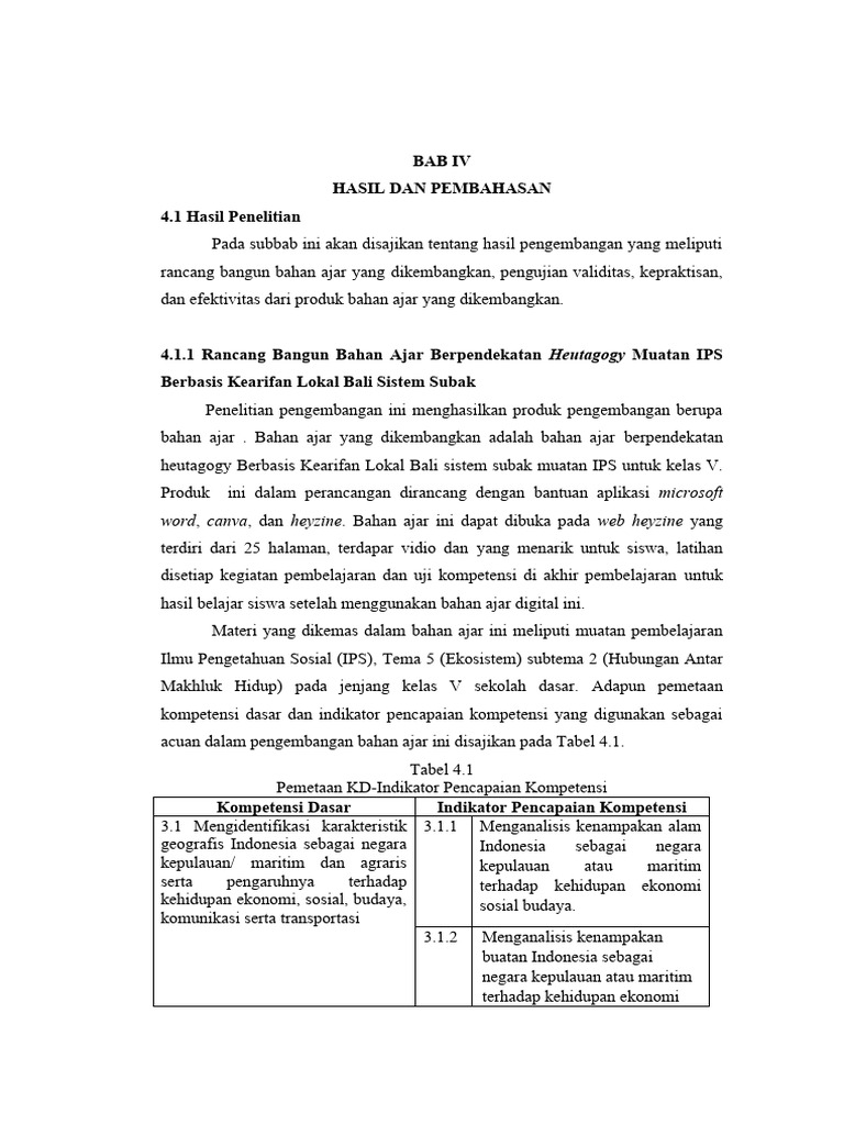Bab 4 Pengembangan Bahan Ajar | PDF