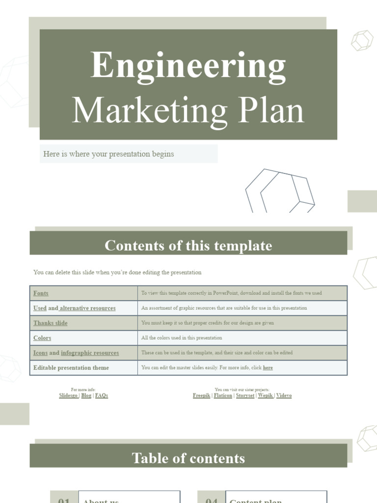Engineering Marketing Plan by Slidesgo | PDF | Market (Economics ...