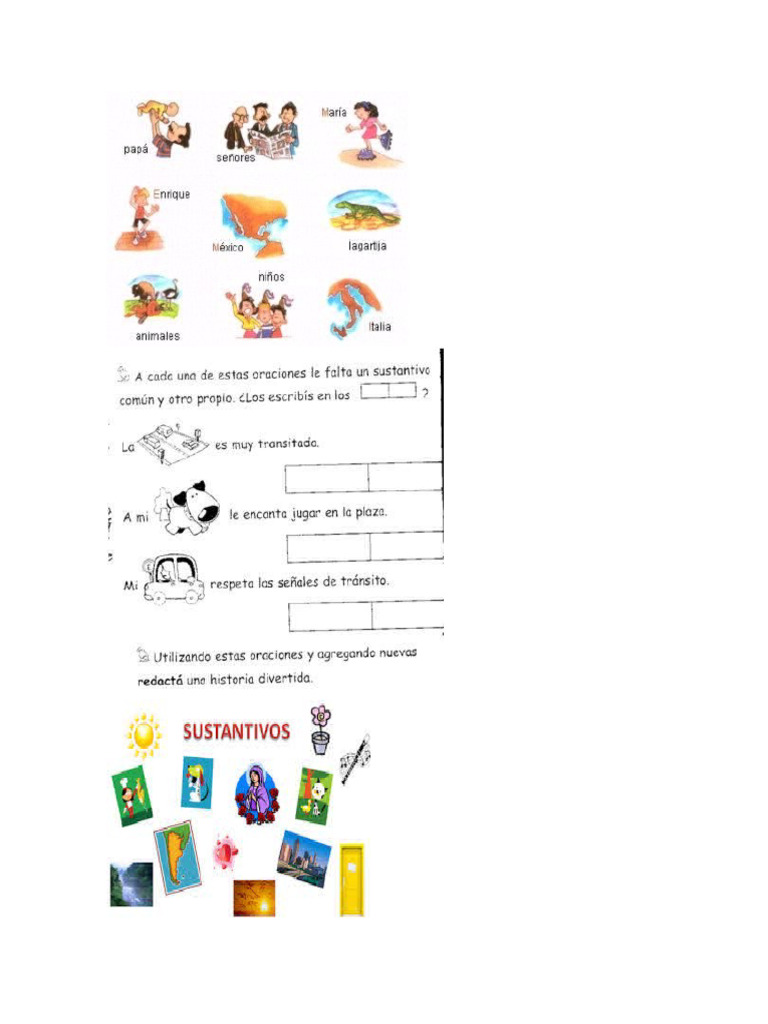 Actividades de Sustantivos | PDF