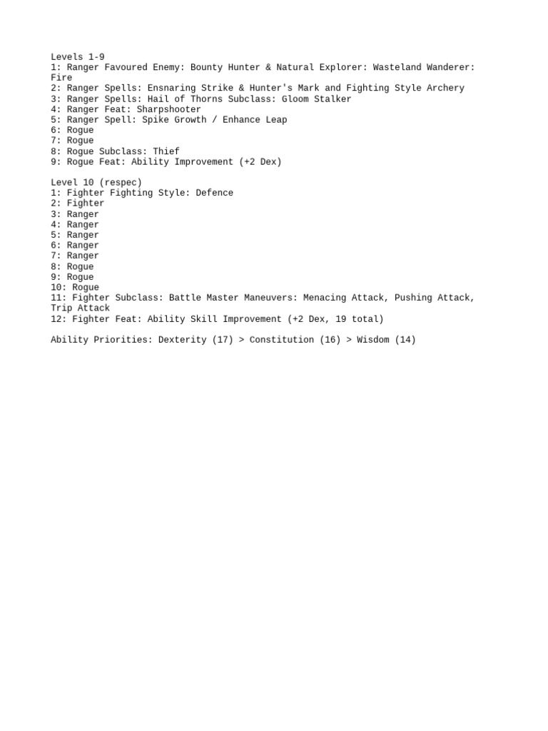 D&D Ranger-Rogue-Fighter Guide | PDF