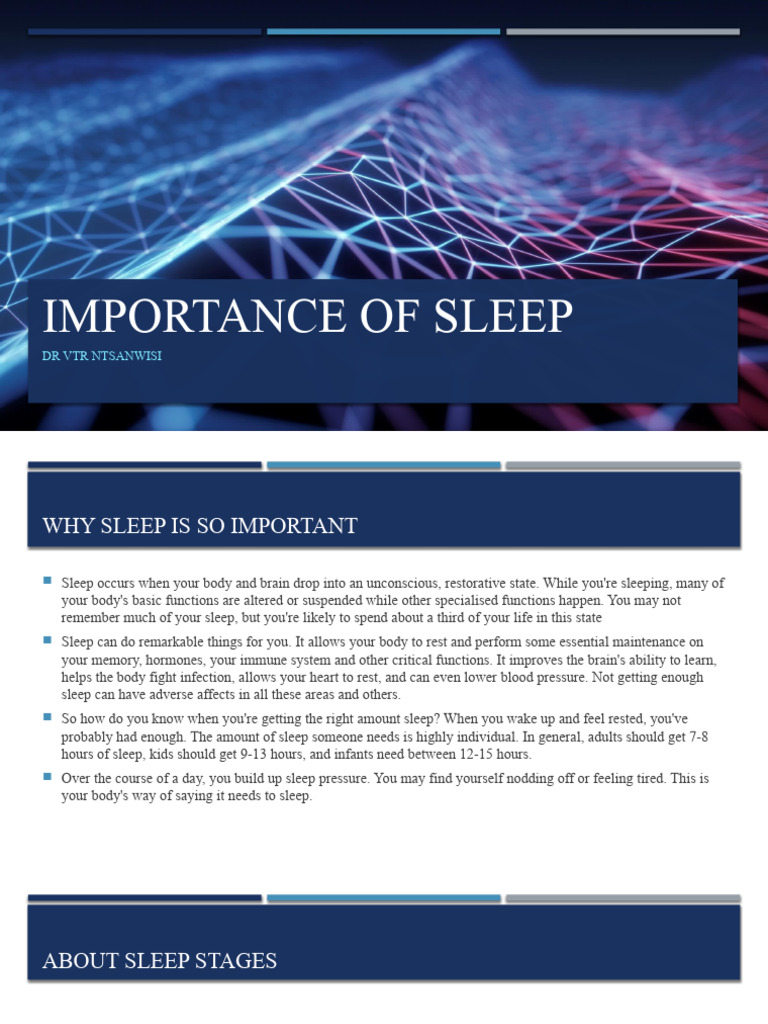 Importance of Sleep | Download Free PDF | Sleep | Rapid Eye Movement Sleep