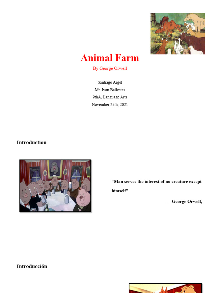 Argel- Animal Farm Ppt | PDF
