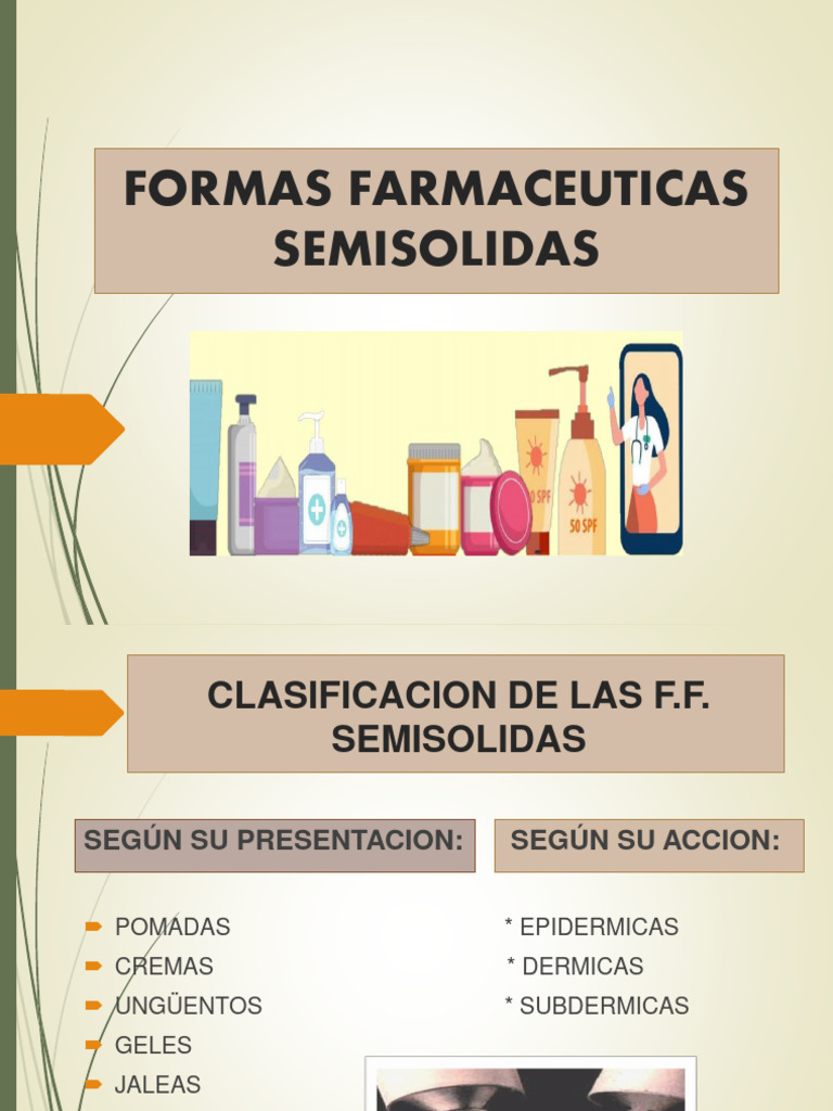 Formas Farmacéuticas Semisólidas | PDF | Medicamentos con receta ...