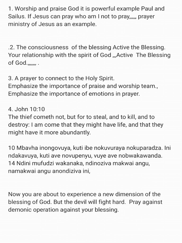 Intercession For Sunday Meeting 1 October 2023 | PDF