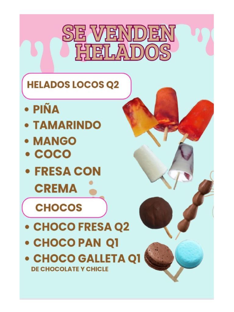 Letrero Helados | PDF