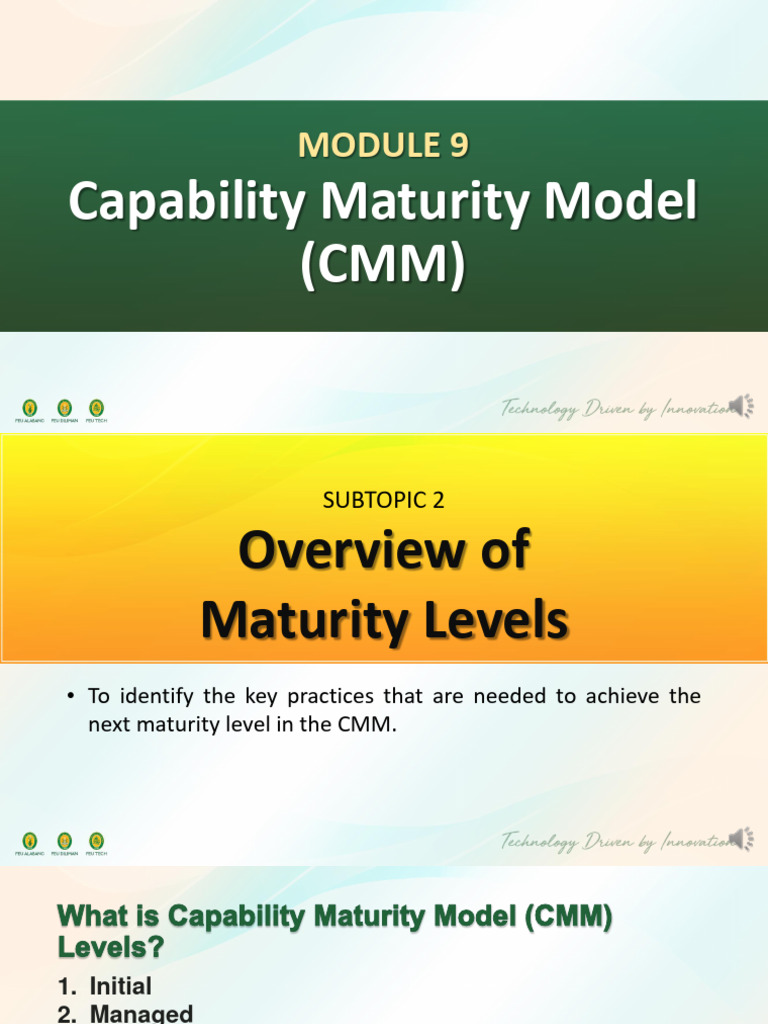 M9S2 POWERPOINT Overview of Maturity Levels | PDF
