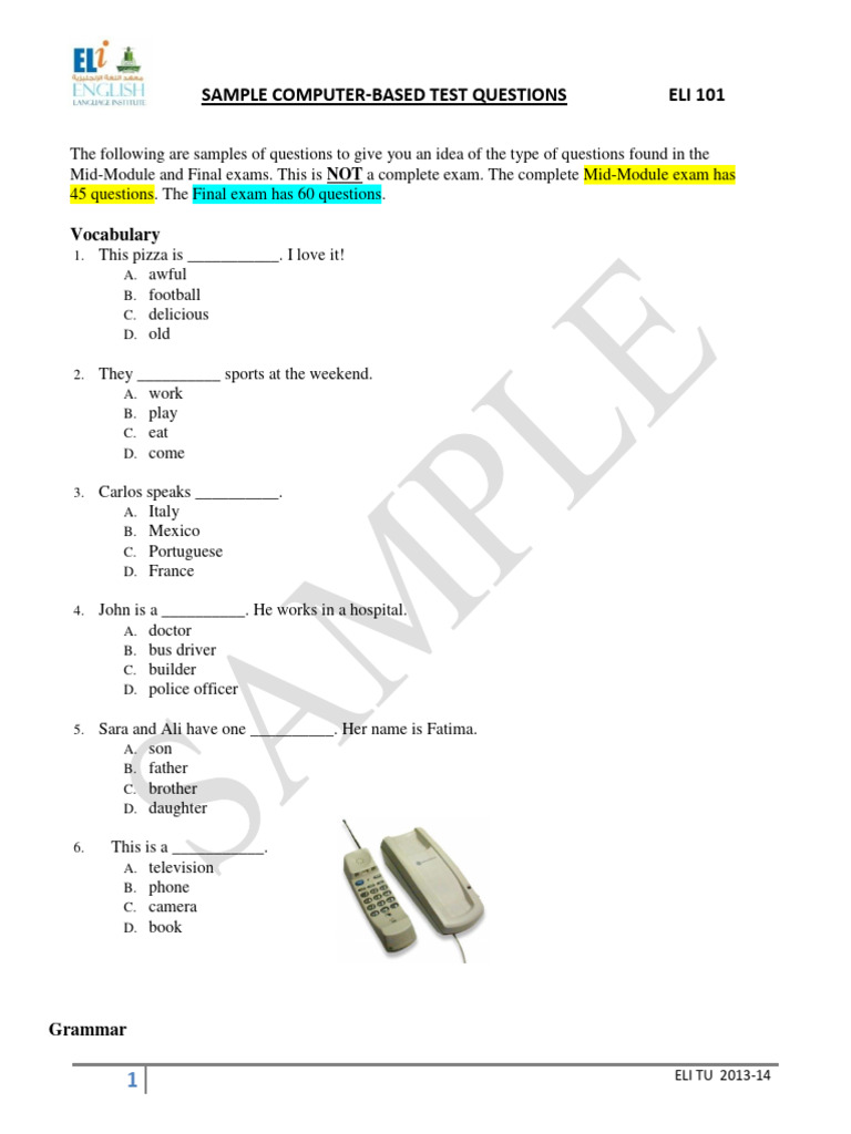 SAMPLE 101 CBT Questions Updated | PDF