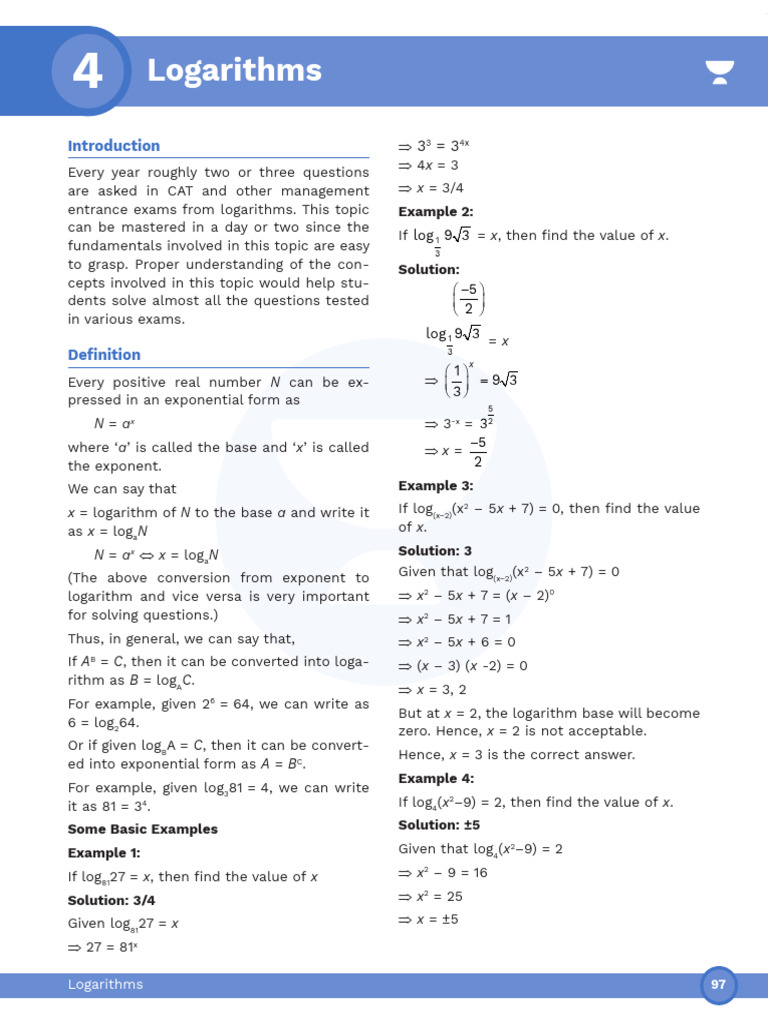 Logarithms | PDF
