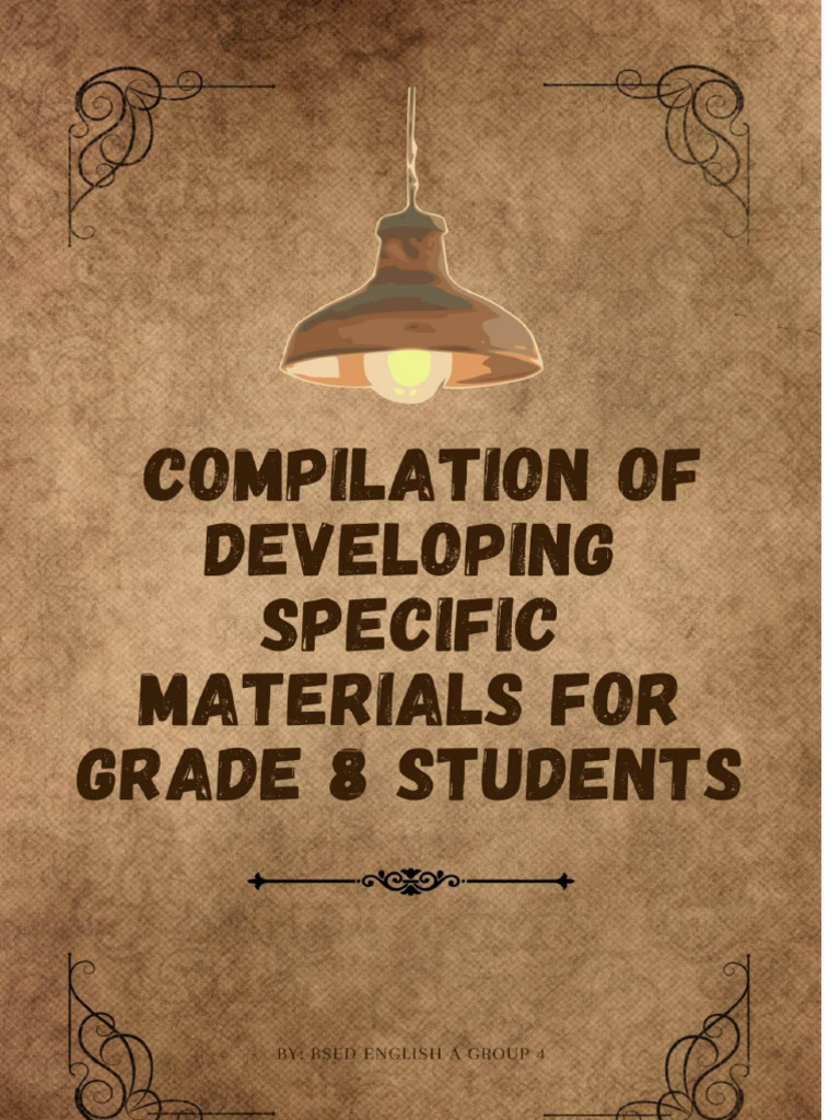 Developing Specific Materials For Grade 8 . | PDF