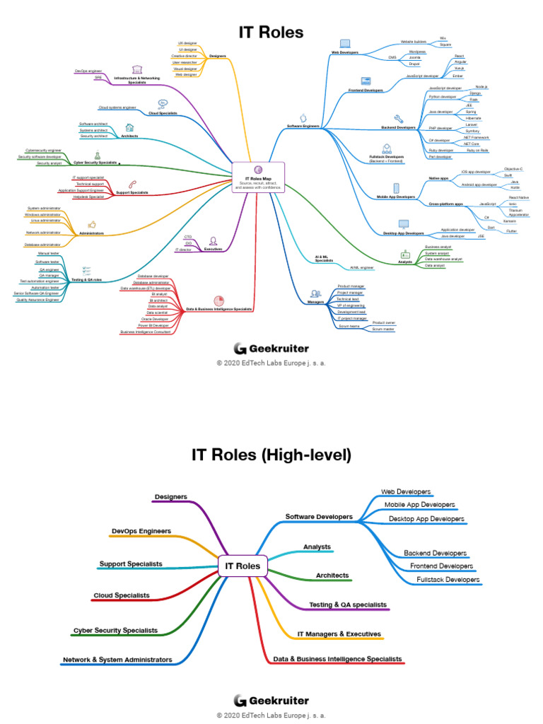 Mind Map - IT Roles | PDF