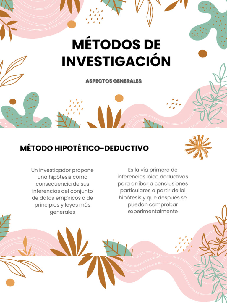 MÉTODOS DE INVESTIGACIÓN - Compressed | PDF | Razonamiento deductivo | Método científico