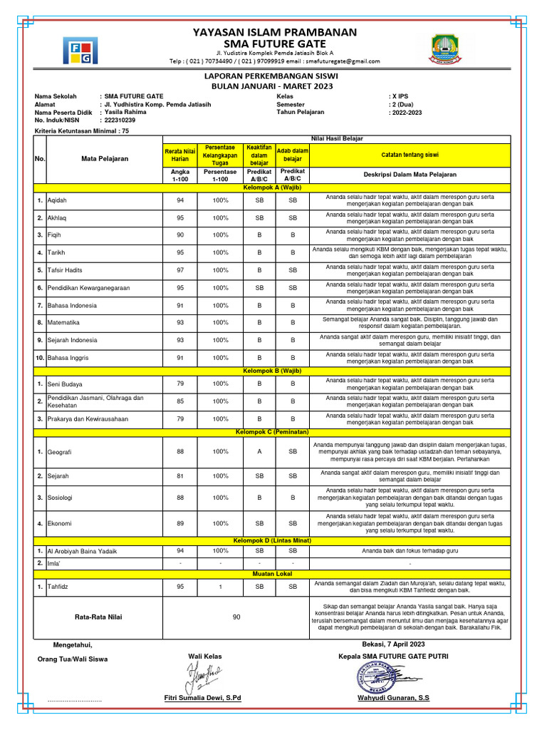 Lps Genap - Yasila Rahima | PDF