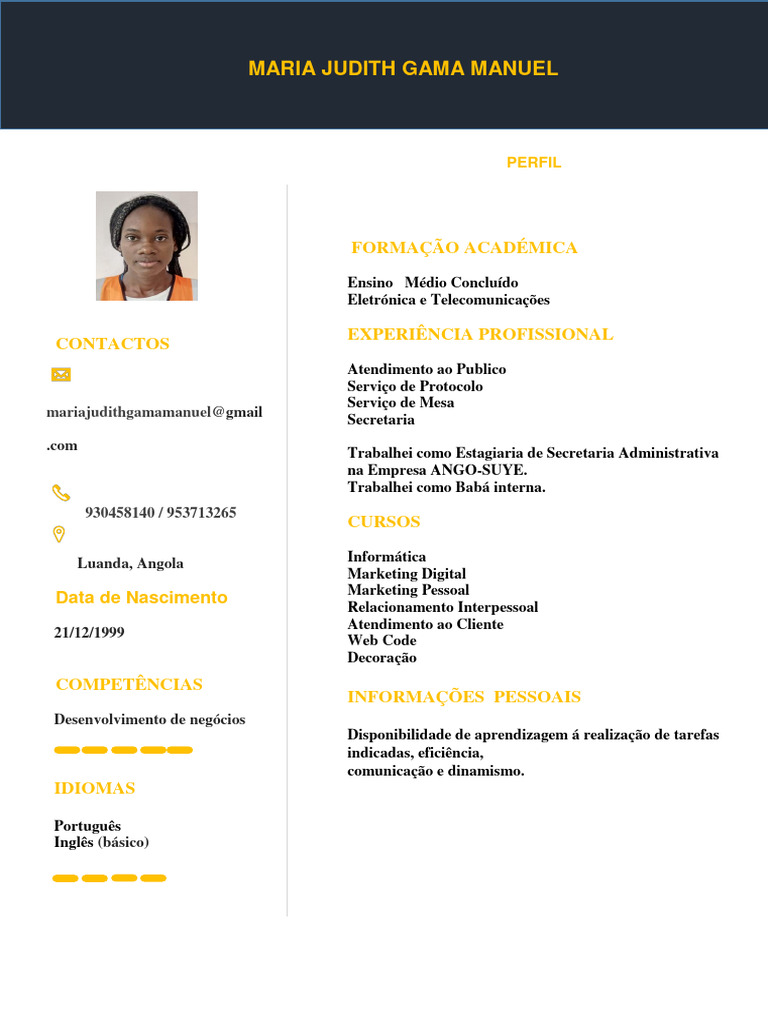 CV Maria Modelo Freshresume Concluido | PDF