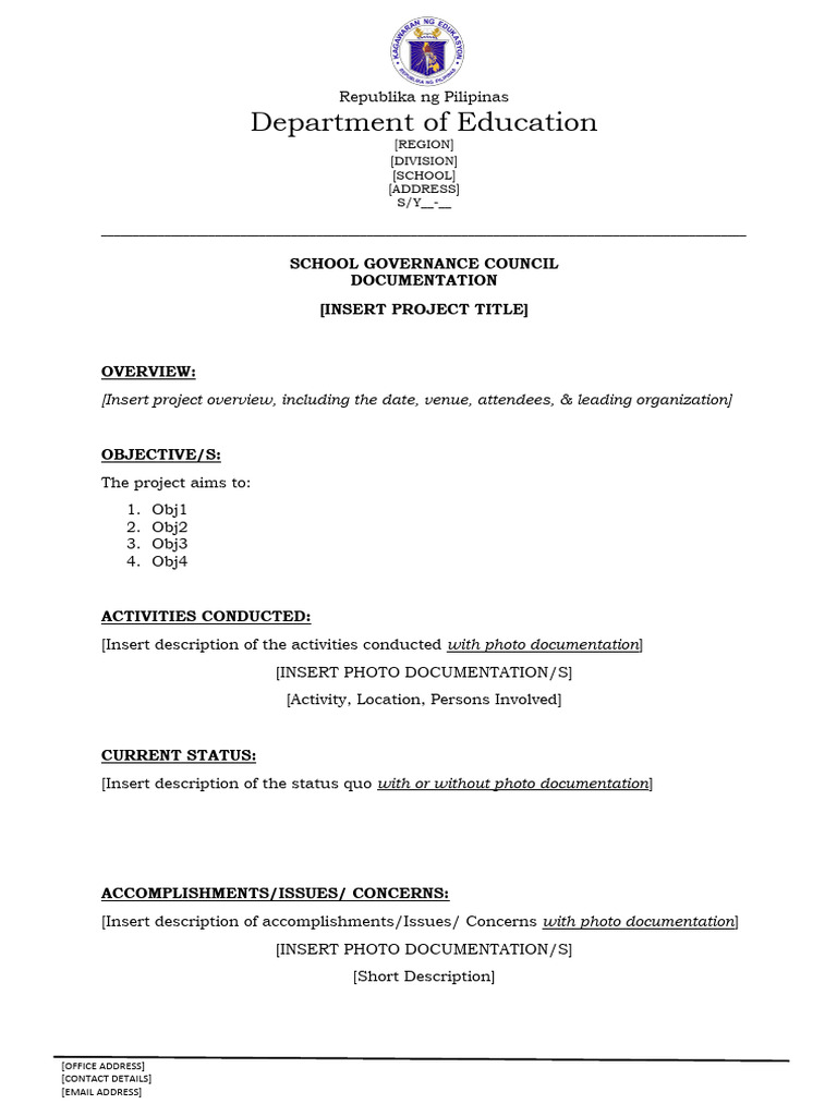 SGC Documentation Report Template | PDF