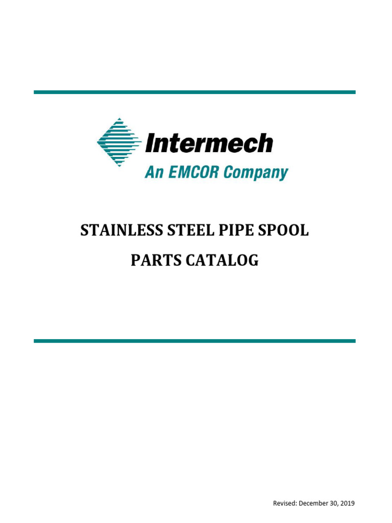 Intermech Pipe Spool Catalog Rev 12-30-2019 | PDF