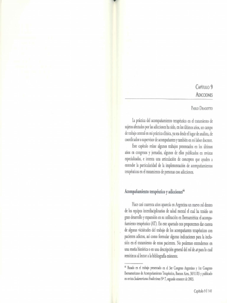 Capitulo 9 - Adicciones - Frank y Dragotto | PDF