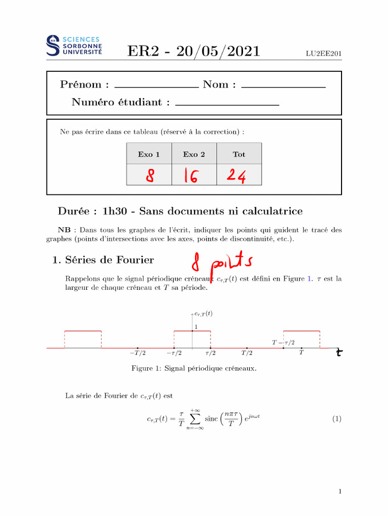 ER2 2020-21 Corrigés Baréme | PDF