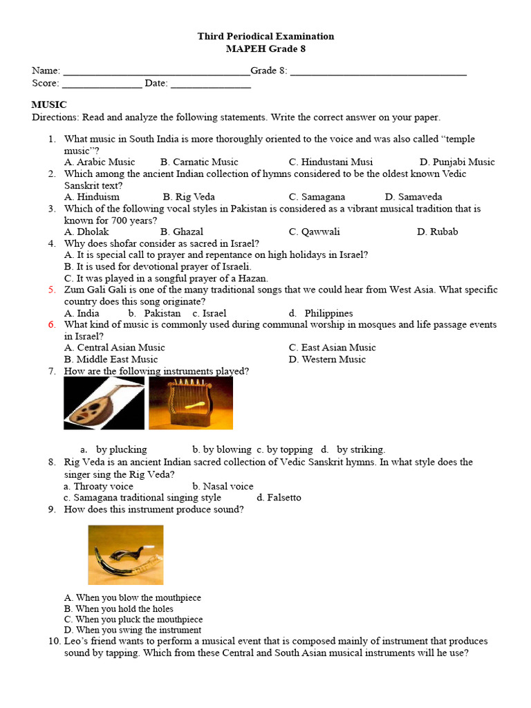 3rd Periodic Exam (MAPEH8) | PDF | Infection | Influenza