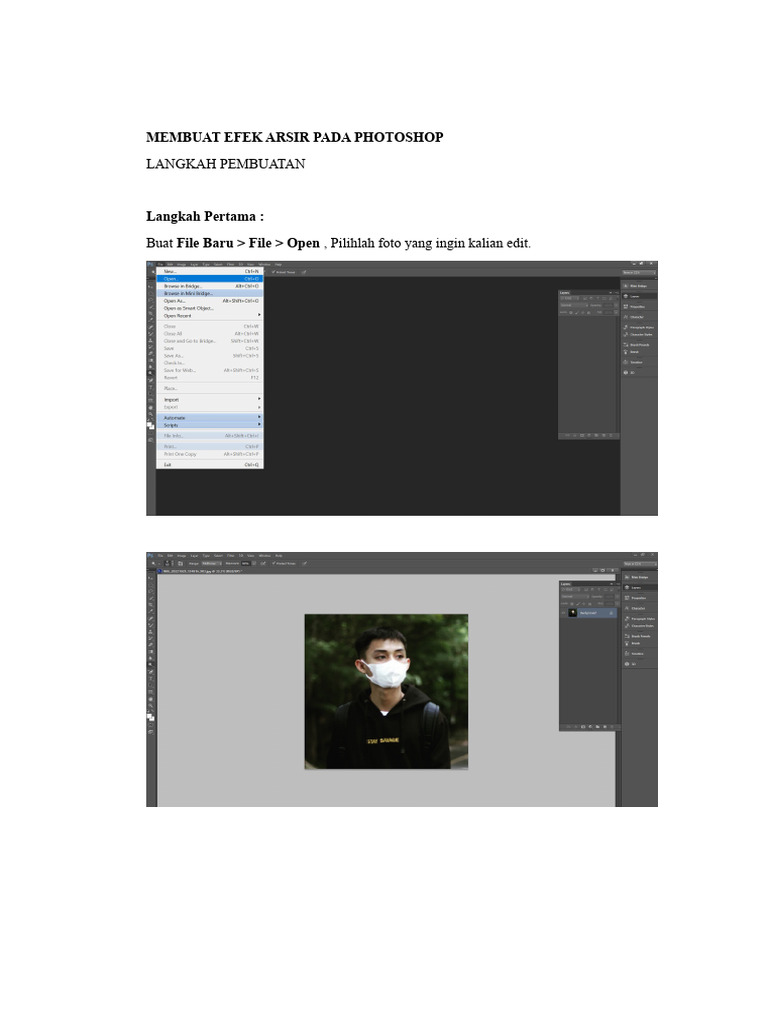 Efek Arsiran dan Bokeh (Tutorial di Photoshop) | PDF