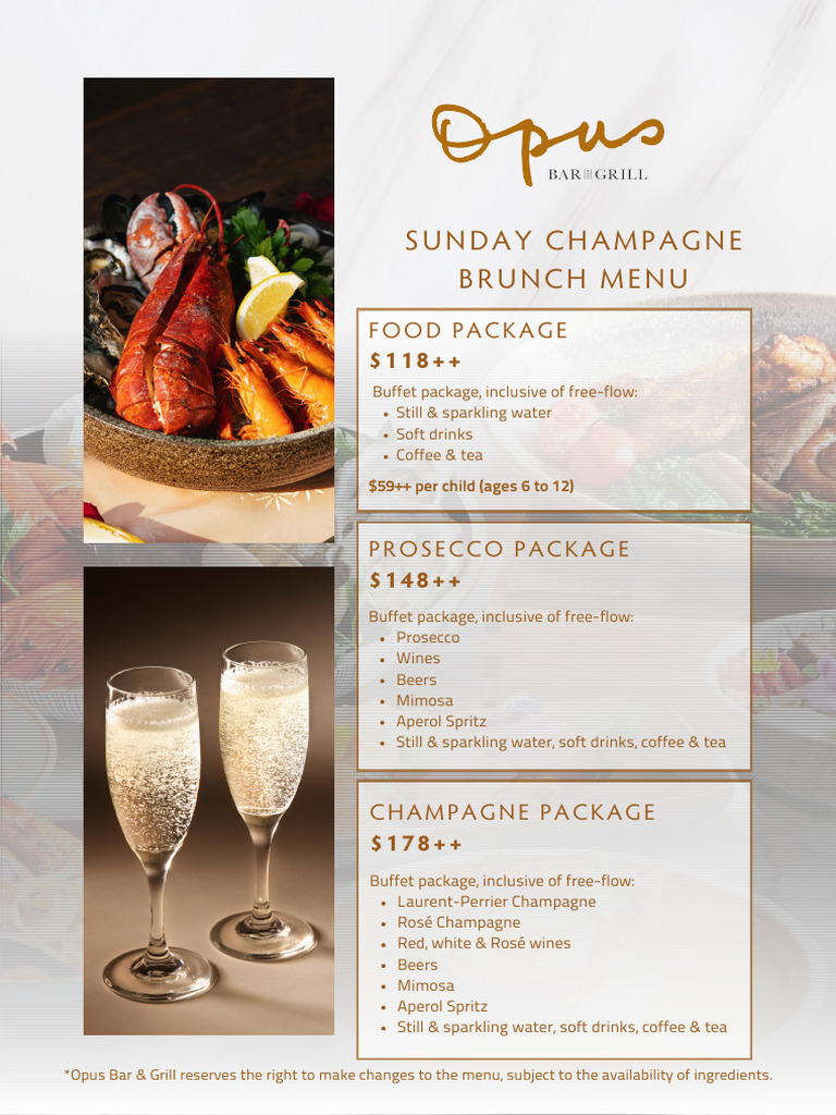 Sunday Brunch Menu | PDF | Cooking, Food & Wine