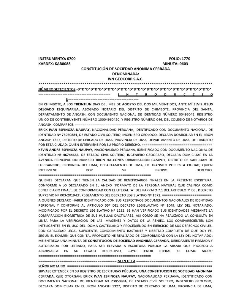 Modelos de Minutas | PDF