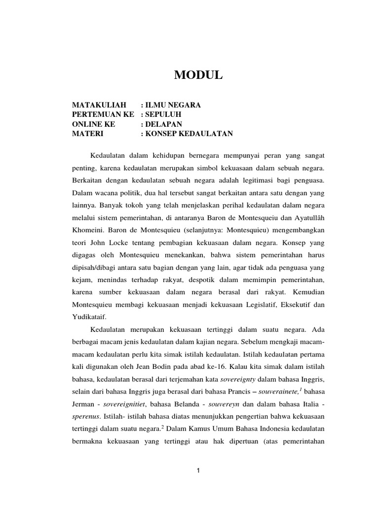 Modul - Perkuliahan - Sesi 10 | PDF | Politik