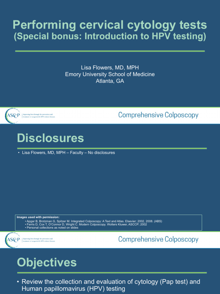 Performing Cervical Cytology Tests FINAL | PDF | Science & Mathematics