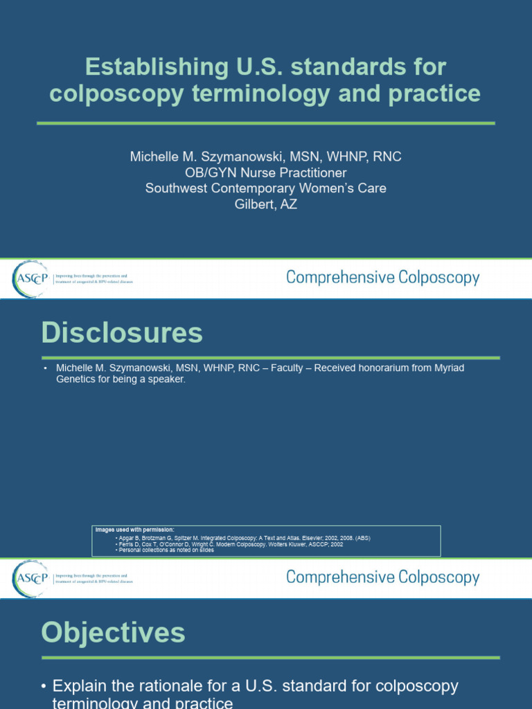 Establishing U.S. Standards For Colpo FINAL | PDF | Health Sciences ...