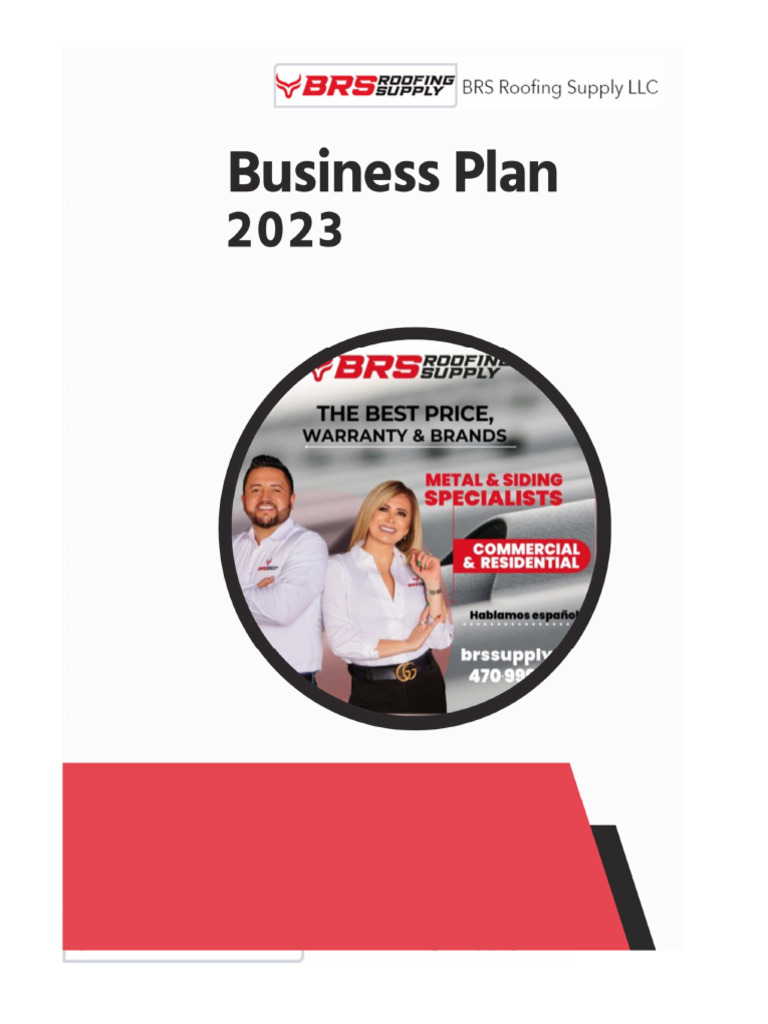 BRS Roofing Supply Business Plan | PDF | Business | Technology ...
