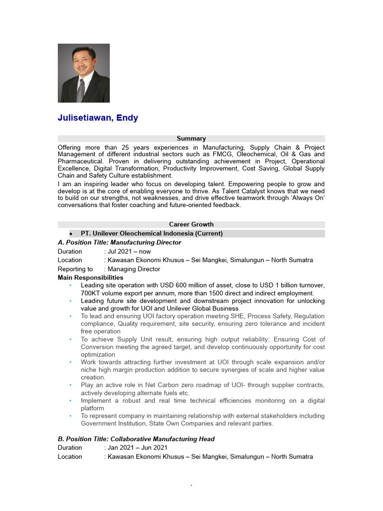 MyResume Endy 2023 1 | PDF | Business