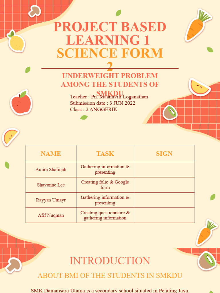 Project Based Learning (PBL) Semester 1 Science Form 2 | PDF
