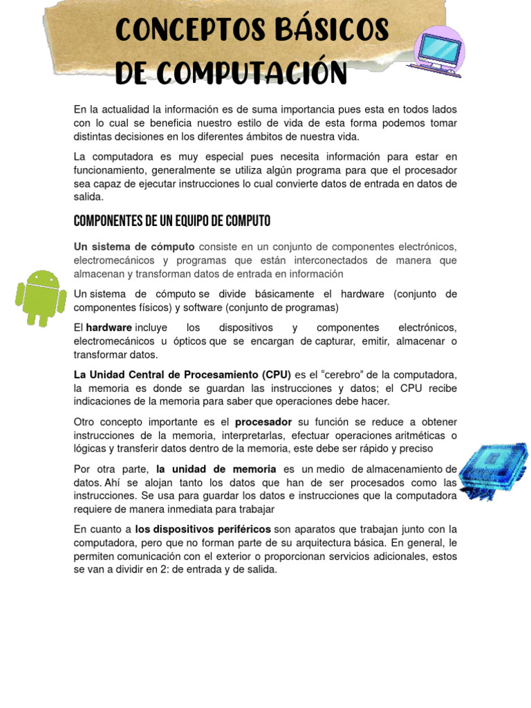 Conceptos Basicos de Computación | PDF