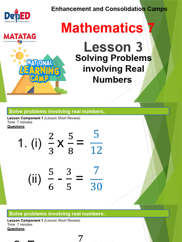 Math 7 - Lesson 3 | PDF