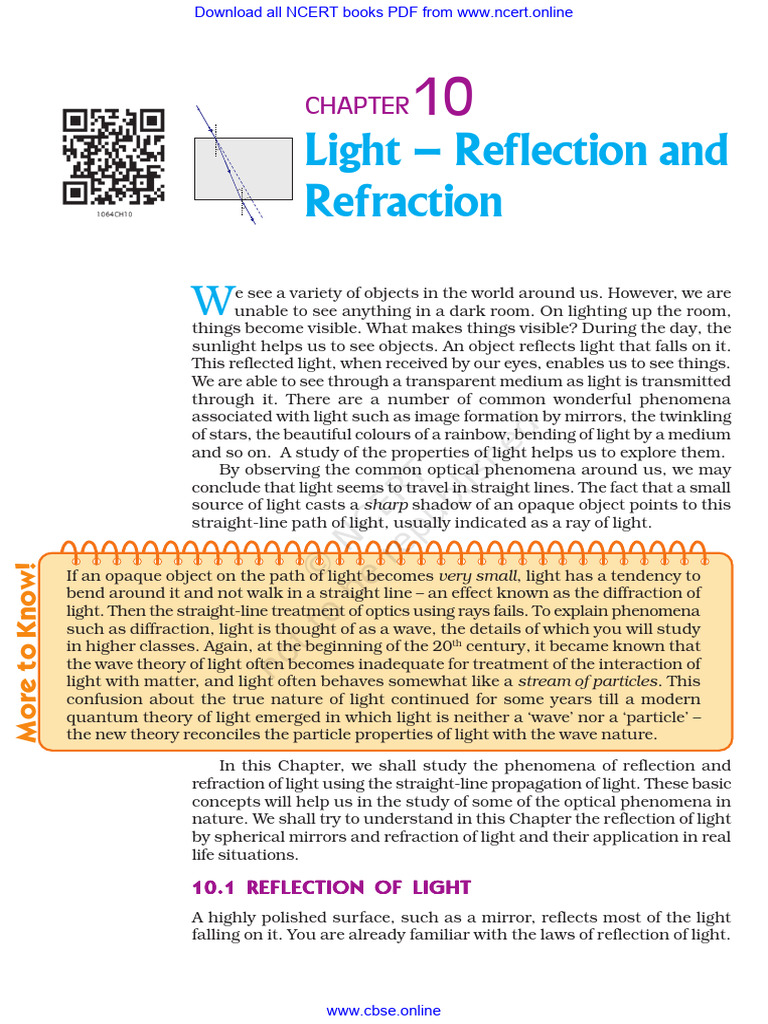 Light Reflection and Refraction | PDF | Mirror | Light