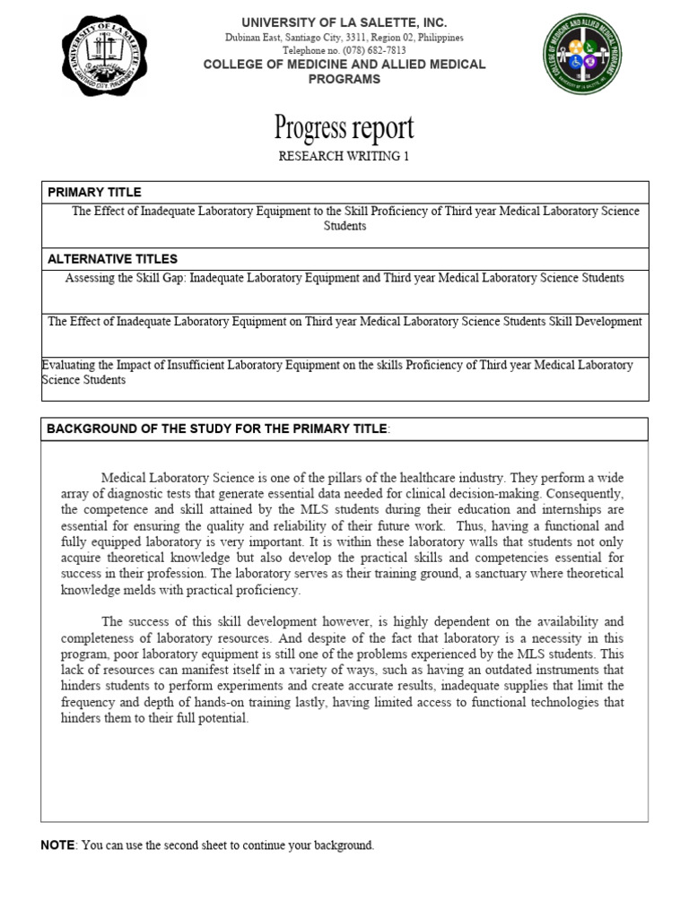 Progress Report 1 | PDF Progress Report 1 | PDF