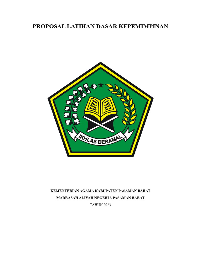Proposal LDK Kepemimpinan MAN 3 Pasaman | PDF