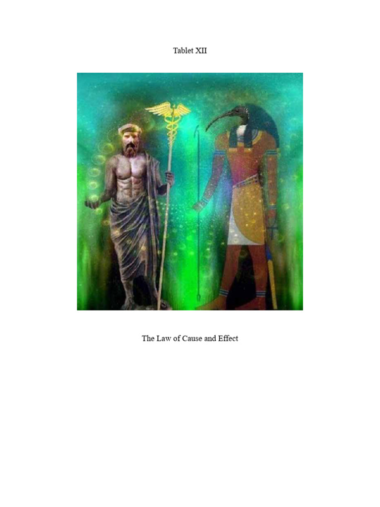 Emerald Tablets of Thoth Tablet XII - The Law of Cause and Effect - The ...