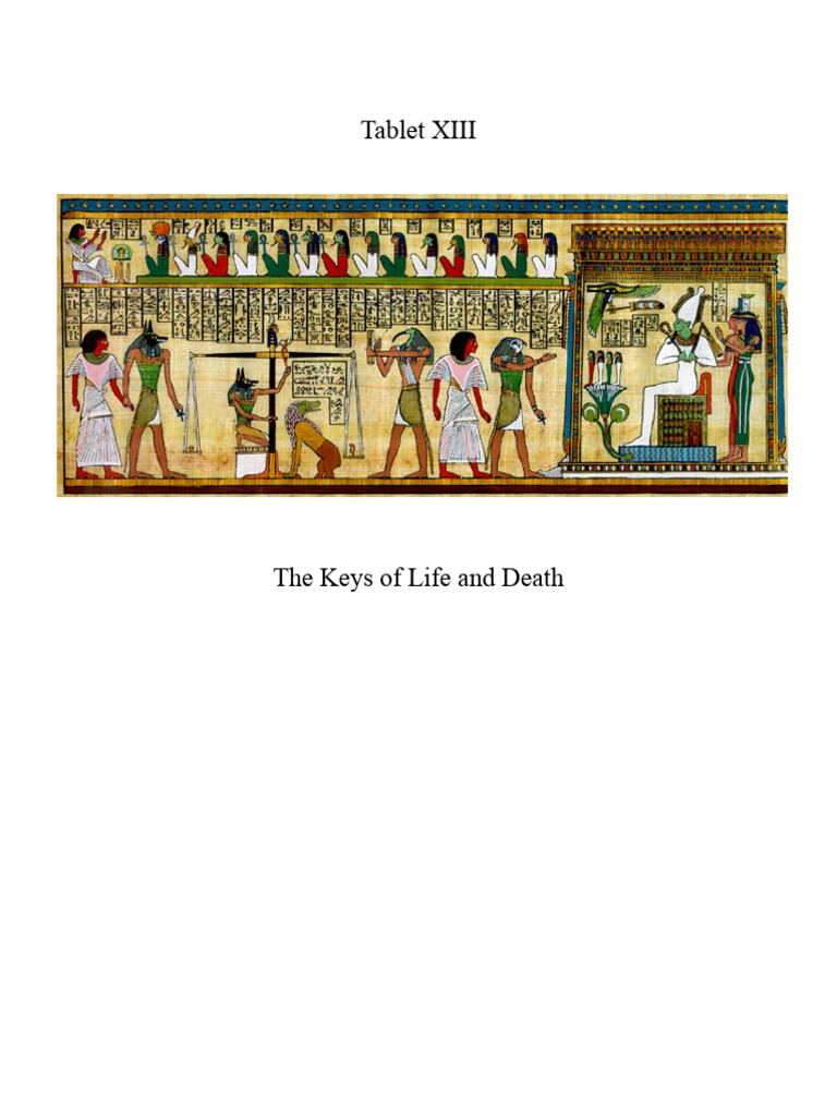 The Emerald Tablets of Thoth Tablet XIII - The Keys of Life and Death | PDF