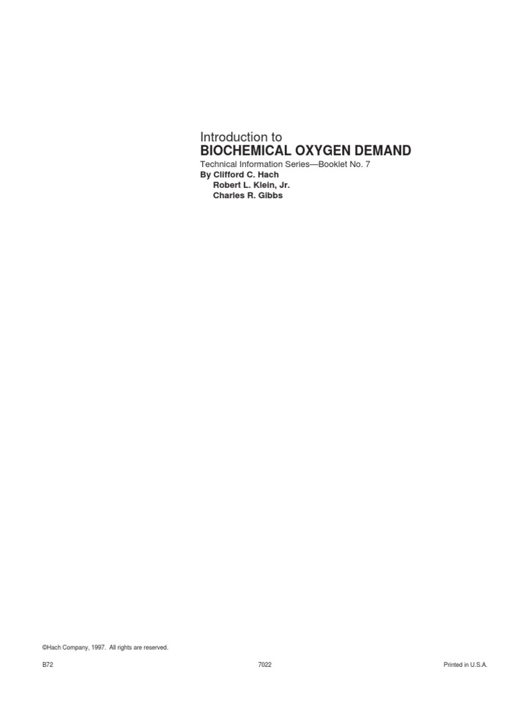 DBO Introducción | PDF | Sewage Treatment | Chemistry