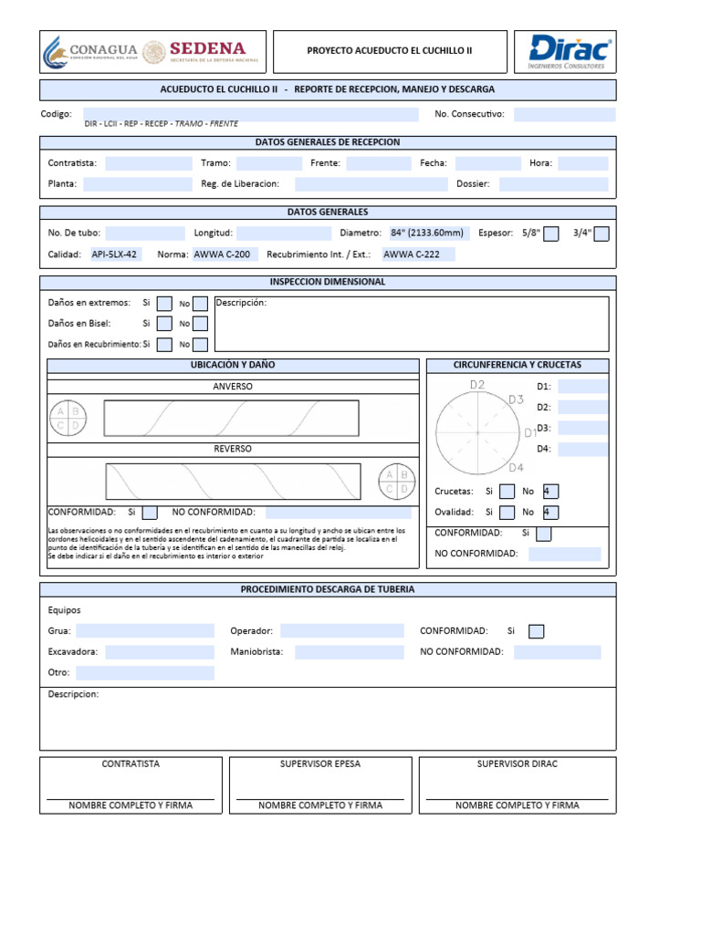 Formato de Recepcion de Materiales | PDF