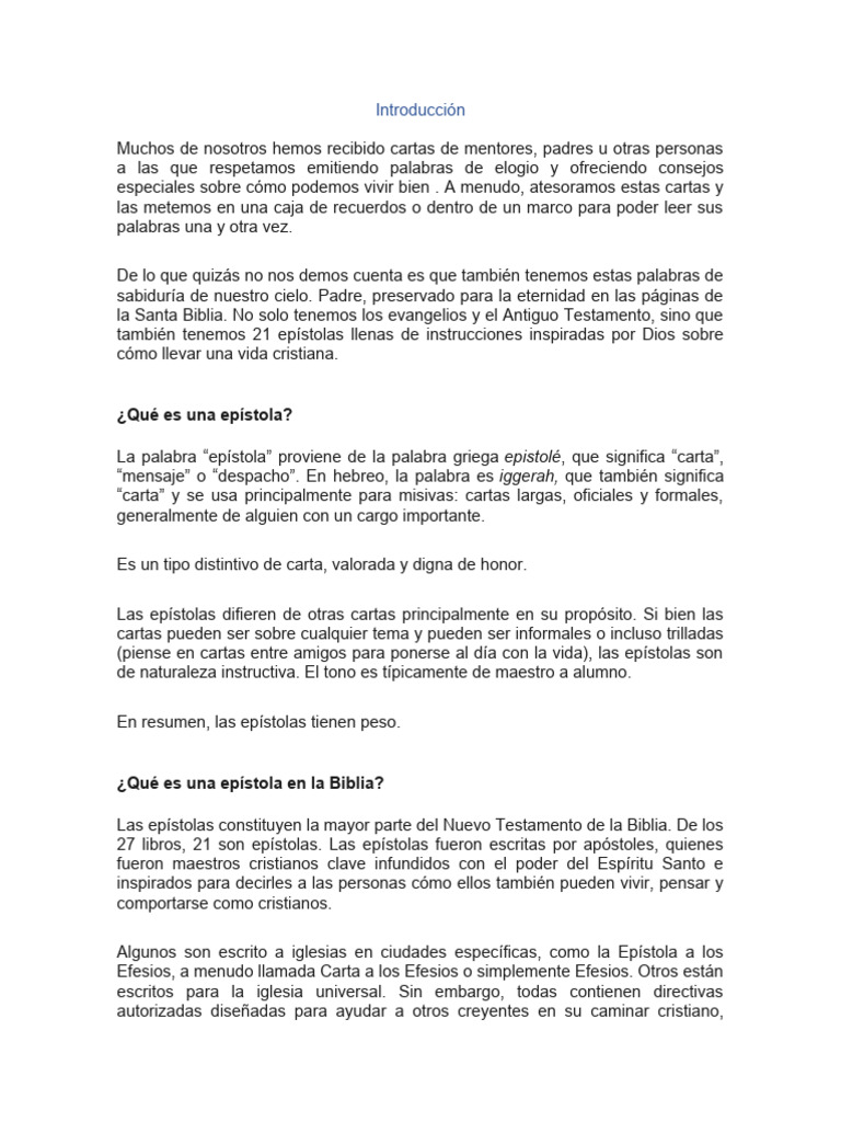 Epístola y Carta. | PDF
