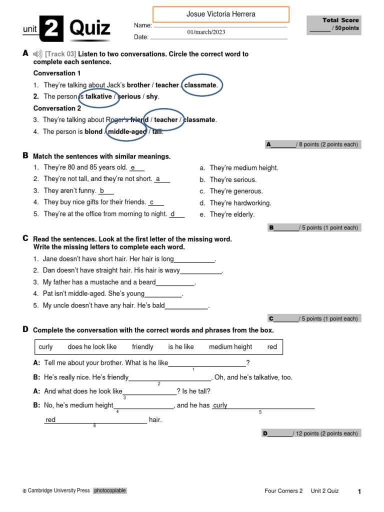 Examen Unidad 2 | PDF