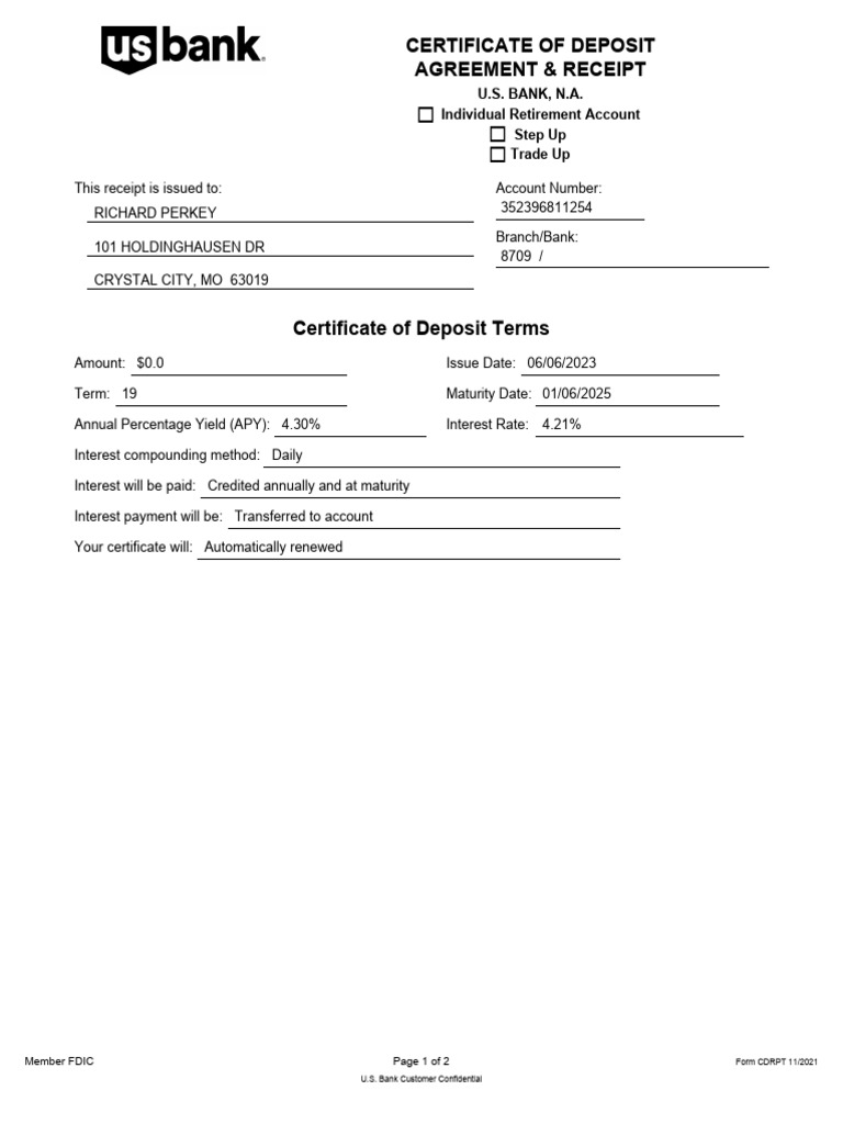 CD Receipt | PDF