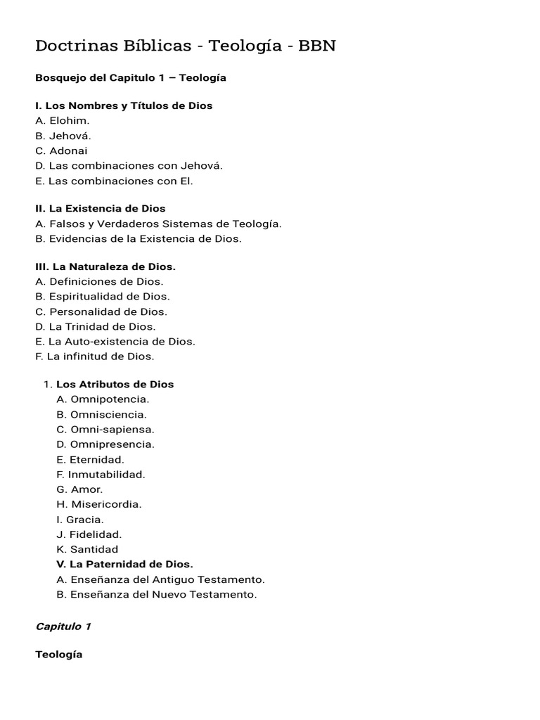 Doctrinas Bíblicas - Teología - BBN | PDF