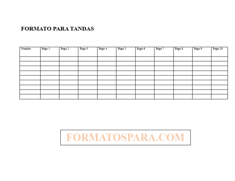 Plantilla para Tandas Word | PDF