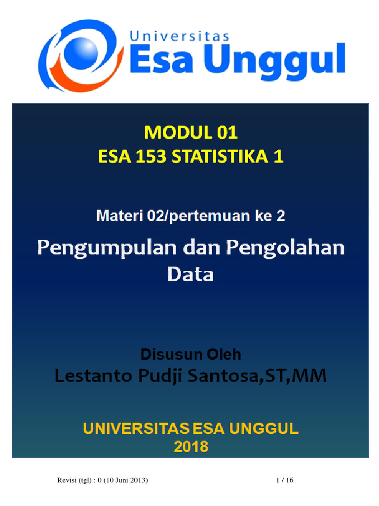 Stat Online 2.pertemuan 3 | PDF | Karier & Perkembangan | Komputer