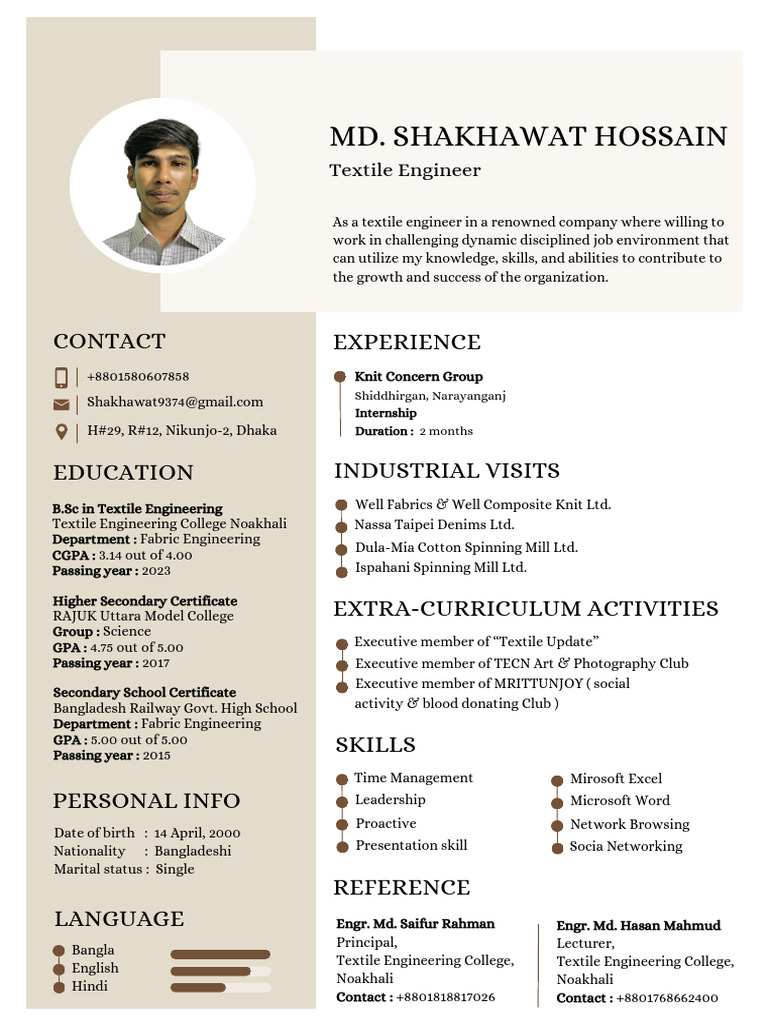 White and Beige Minimalist Graphic Designer Professional CV Resume ...