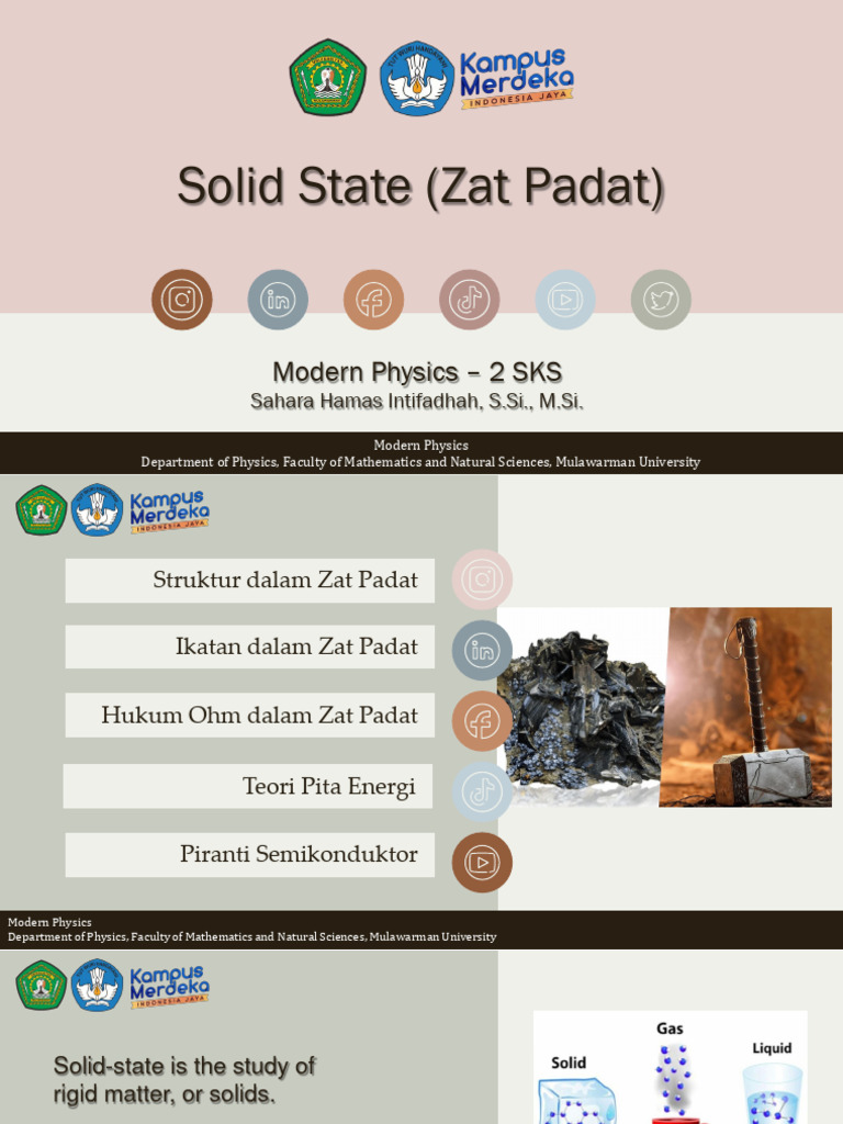 Fisika Modern - Zat Padat - Sahara Hamas Intifadhah | PDF | Chemical ...