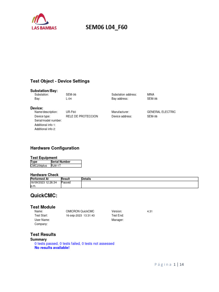 SEM06 L04 - F60: Test Object - Device Settings | PDF | Technology ...